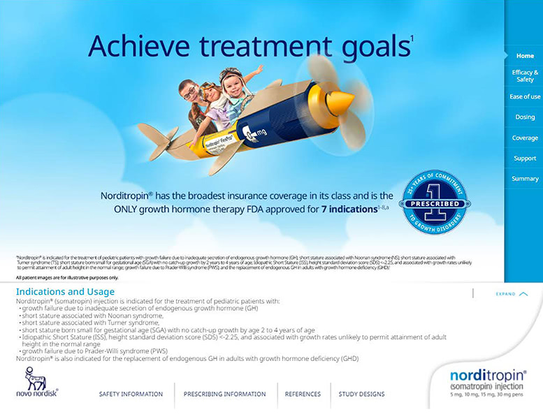 Norditropin® (somatropin) injection 10 mg pen Professional Brochure | novoMEDLINK™